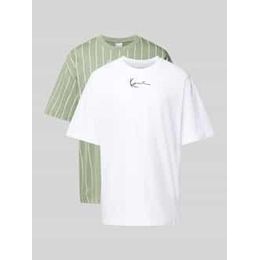 Karl Kani T-Shirt mit Label-Stitching im 2er-Pack