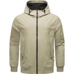 Outdoorjacke Ragwear "Tyller", Herren, Gr. L (52), grün (helloliv), Material: 74% Baumwolle, 26% Nylon, Innenfutter: 100% Polyester, casual, lässig geschnitten hüftlang, hoch geschlossener Ausschnitt, Langarm Ärmel ohne Ärmelschlitz Rippbündchen, Jacken, Leichte Übergangsjacke mit Kapuze