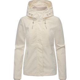 Outdoorjacke Ragwear "Sunniva B", Damen, Gr. L (40), beige (elfenbeinfarben), Obermaterial: 100% Polyester, Innenfutter: 100% Polyester, casual, figurumspielend hüftbedeckend, Langarm Ärmel ohne Ärmelschlitz Rippstrickbündchen, Jacken, Übergangsjacke wasserdicht mit feiner Rillenstruktur