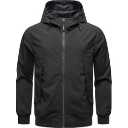 Outdoorjacke Ragwear "Tyller Bonded", Herren, Gr. L (52), schwarz, Obermaterial: 100% Polyester, Innenfutter: 100% Polyester, Basic, gerade hüftbedeckend, hoch geschlossener Ausschnitt, Langarm Ärmel ohne Ärmelschlitz Rippstrickbündchen, Jacken, Wasserdichte und atmungsaktive Übergangsjacke