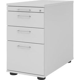 eurokraft pro Standcontainer, 1 Utensilienschub, 2 Materialschübe, 1 Hängeregistratur, lichtgrau