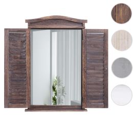 Mendler Wandspiegel Badspiegel Badezimmer Spiegelfenster mit Fensterl&auml;den, 71x46x5cm ~ Variantenangebot 72680
