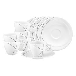 Seltmann Weiden Espressotassen mit Untertassen Trio Highline 110 ml 6er Set
