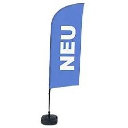SHOWDOWN Neu Windform Strandflagge 330 x 89 cm Einseitig Aluminium