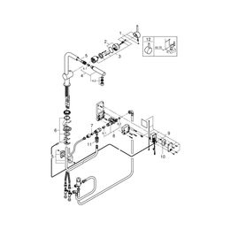 Grohe Minta Touch Elektronische 1-Loch-Einhand-Spültischbatterie, L-Auslauf, Supersteel, herausziehbarer Mousseurauslauf 31360DC1