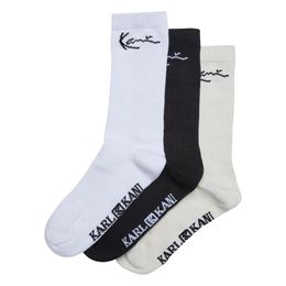 Karl Kani Socken Damen Gr&ouml;&szlig;e 35/38 hellbeige / schwarz / wei&szlig;