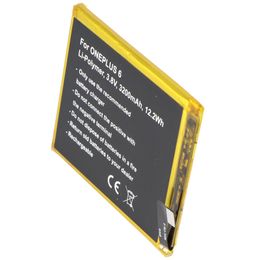 AccuCell Akku passend für ONEPLUS 6, Li-Polymer, 3,8V, 3200mAh, 12,2Wh, built-in, ohne Werkzeug
