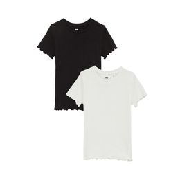 WE Fashion Shirt girl Black, White size 110/116