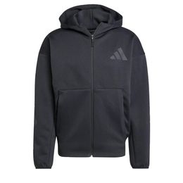 adidas Sportswear Athletic Zip-Up Hoodie 'Z.N.E.' male Black size XXS