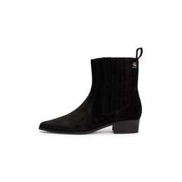 Tommy Hilfiger Chelsea Boots 'Suede Cowboy' Damen Gr&ouml;&szlig;e 41 schwarz Winterschuhe