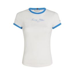 Tommy Hilfiger T-Shirt Damen Gr&ouml;&szlig;e M blau / wei&szlig;