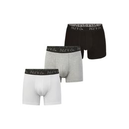 Phil & Co. Berlin Boxershorts Herren Gr&ouml;&szlig;e L graumeliert / schwarz / wei&szlig;