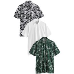 next Shirt male Green, Black, White size S