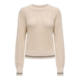 Only Pullover 'ONLAsa' Damen Größe L creme / schwarz