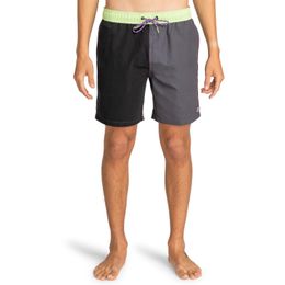 Boardshorts Billabong "All Day Interchange Layback 17.5"", Herren, Gr. L, grau (raven), 100% Polyester, Hosen