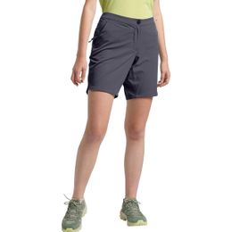 Shorts Jack Wolfskin "HIKING ALPINE SHORT W", Damen, Gr. 42, Normalgrößen, grau (graphite), OBERSTOFF: 87% POLYESTER, 13% ELASTHAN; LINING: 100% POLYESTER, Hosen