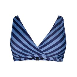 Swim by Zizzi Bikinitop 'Stina' Damen Gr&ouml;&szlig;e 85 hellblau / dunkelblau