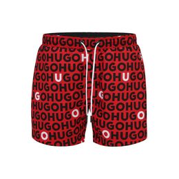 Hugo Badeshorts 'TORTUGA' Herren Größe M rot / blutrot / schwarz