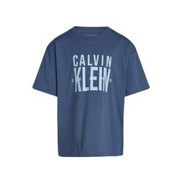 Calvin Klein Jeans T-Shirt Jungen Größe 104 blau / hellblau / weiß
