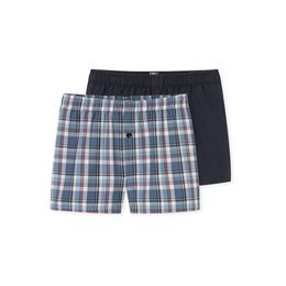 Schiesser Boxershorts Jungen Gr&ouml;&szlig;e 164 nachtblau / taubenblau / rot / wei&szlig;