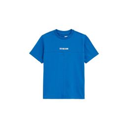 WE Fashion Shirt Jungen Größe 122/128 neonblau / weiß