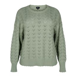 ZIZZI Pullover 'CAEMMI' Damen Gr&ouml;&szlig;e XXXL/4XL gr&uuml;n