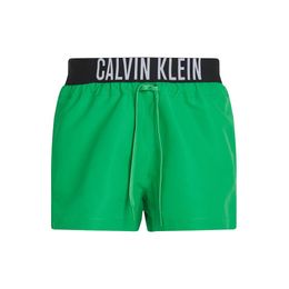 Calvin Klein Swimwear Badeshorts Herren Gr&ouml;&szlig;e S hellgrau / limette / schwarz