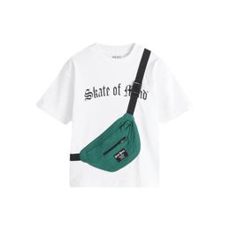next Set: T-Shirt und G&uuml;rteltasche Jungen Gr&ouml;&szlig;e 110 gr&uuml;n / schwarz / wei&szlig;
