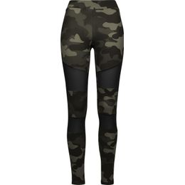 Urban Classics Ladies Camo Tech Mesh Leggings Leggings woodland schwarz in 4XL TB1939 woddcamo/black