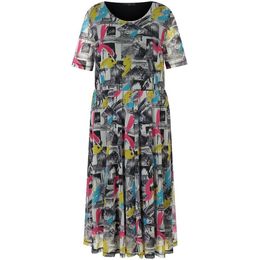 Emilia Lay - Mesh-Kleid mit Rundhals-Ausschnitt, schwarz, Gr. 40 / M