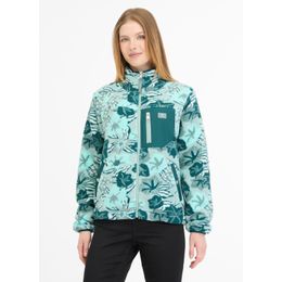 Ragwear Damen Sweatjacke "ALARIS", blau, Gr. XXXL, gemustert, Sweatware, Obermaterial: 100% Polyester, Sweatjacken