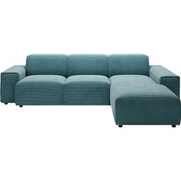 Ecksofa Andas, B:264cm H:71cm T:191cm, blau, 12% Polyaxryl, 88% Polyester, Wohnzimmer, Sofas, "Glimminge L-Form auch in Breitcord, Feincord + Easy