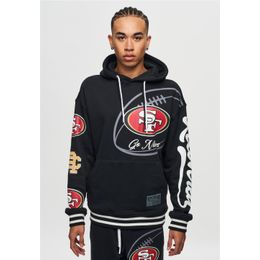 Recovered Herren Kapuzensweatshirt "NFL 49ERS Go Niner", schwarz, Gr. S, bedruckt, 100% Baumwolle, Sweatshirts, mit klassischem Print