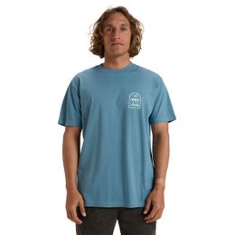 Billabong Herren T-Shirt, blau, Gr. XS, unifarben, Single Jersey, Obermaterial: 100% Baumwolle, Shirts