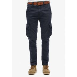 Superdry Herren Cargohose "Core Cargo Pant", blau, Gr. 30, unifarben, Web, Obermaterial: 100% Baumwolle, Hosen