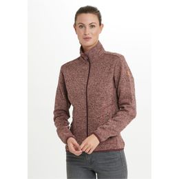 WHISTLER Damen Fleecejacke "SAMANI", braun, Gr. 48, meliert, 100% Polyester, Jacken, aus schnell trocknendem Funktionsmaterial