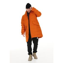 SOS Herren Wintermantel "Vars", orange, Gr. L, unifarben, 100% Polyester, Mäntel, mit wasserabweisender Funktion