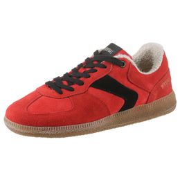 VERBENAS Damen Sneaker "Sora", Gr. 35, rot, Veloursleder, Schuhe, Schnürschuh, Freizeitschuh, Halbschuh mit weichem Schaftrand