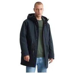 Marc O'Polo Langmantel MARC O'POLO DENIM "mit Wattierung von Unifi REPREVE", Herren, Gr. XXL, blau (true navy), Obermaterial: 62% Baumwolle, 38% Polyamid, unifarben, casual, regular fit, Langarm Manschette, Mäntel