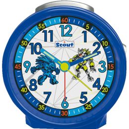 Scout Kinder Quarzwecker "Friends, 280001045", blau, Wecker, Kinderwecker, Lernwecker, Geschenkidee, Kinderzimmer, Schulanfang