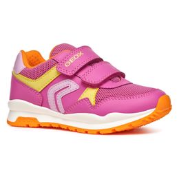 Geox M&auml;dchen Sneaker "J PAVEL GIRL", Gr. 25, pink, Synthetik, Textil, Schuhe, Freizeitschuh, Klettschuh in bunter Farbkombination