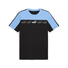 Puma Herren T-Shirt "Around The Block T-Shirt Herren", blau, Gr. L, clean, Obermaterial: 100% Baumwolle; Rippe: 20% Polyester, 80% Baumwolle, Shirts
