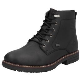 Rieker Herren Winterstiefelette, Gr. 40, schwarz, Leder, Lederimitat, Schuhe, Urban-Stiefelette, Winterboots mit wasserabweisender TEX-Membran