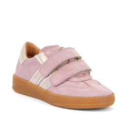 froddo M&auml;dchen Sneaker "Barefoot Base", Gr. 24, pink, Leder, colorblocking, Schuhe, Retro Sneaker, Klettschuh, Sneaker mit Lederfutter