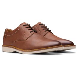 Clarks Herren Schnürschuh "Atticus LTLace", Gr. 41, braun, Leder, Schuhe, Hybrid Sneaker, Business Schnürschuh mit sportiver Laufsohle