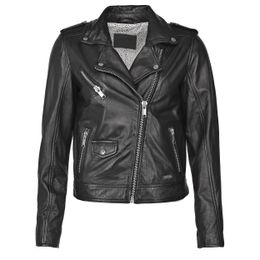 Mustang Damen Lederjacke "31021322", schwarz, Gr. XXL, Obermaterial: 100% Lammleder; Innenfutter: 100% Polyester; Ärmelfutter: 100% Polyester, Jacken