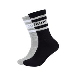 JOOP! JOOP Damen Socken "Socken 2er Pack", Gr. 43, schwarz, 70% Baumwolle, 18% Polyester, 10% Polyamid, 2% Elasthan, gestreift, Socken