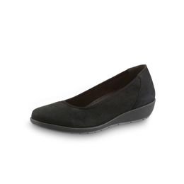 CLASSIC Damen Ballerina, Gr. 37, schwarz, Nubukleder, Schuhe