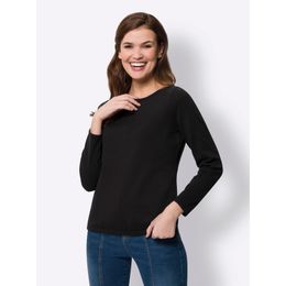 Heine Damen Strickpullover "Pullover", schwarz, Gr. 42, unifarben, 100% Baumwolle, Pullover