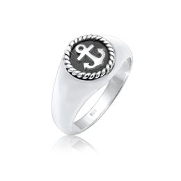 Kuzzoi Herren Siegelring "Siegelring Anker 925 Sterling Silber", 62mm, Silber 925 (Sterlingsilber), 10mm, silber, Silber 925 (Sterlingsilber),
